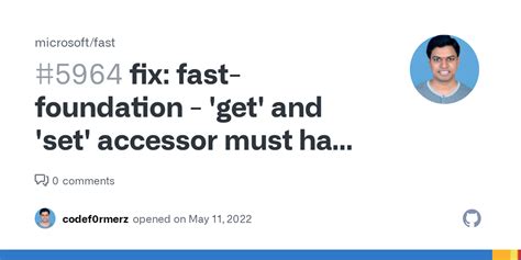 fix fast foundation get and set accessor must have the same type