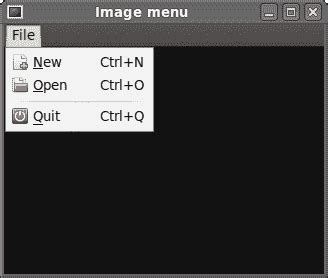 PHP GTK 中的菜单和工具栏 布客ZetCode 中文系列教程