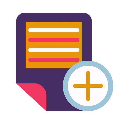 Electronic Text Document Adding Symbol Glyph Vector Illustration