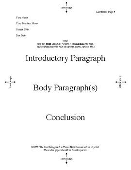 MLA Format Visual Example By Veteran English Teacher TPT MLA Format Visual Example By Veteran English Teacher TPT