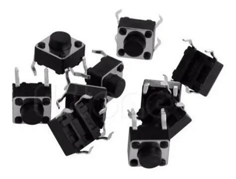 Kit 50 X Botão Chave Microswitch Push Button 4 Pinos Arduino Mercadolivre