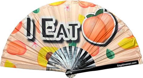 Fan Rave Folding Hand Fans Pandatak Gay Pride Funny Large 13 Bamboo