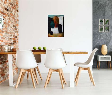 Купити картину «Натюрморт №2 з предметами олійними фарбами на полотні в стилі кубізм