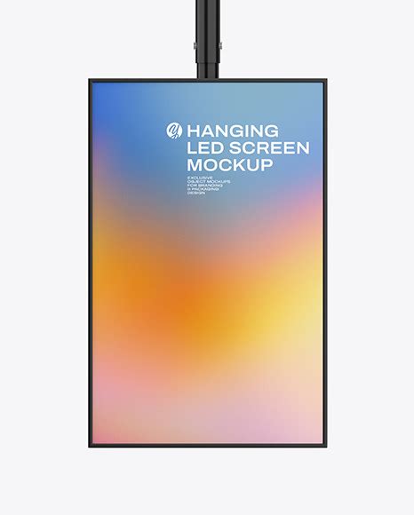 Hanging LED Screen Mockup Free Download Images High Quality PNG