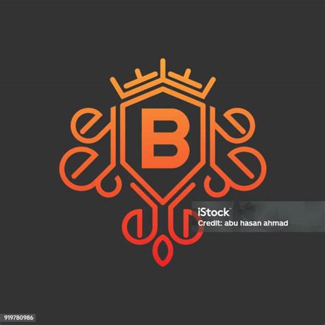 로얄 쉴드 초기 편지 B 벡터 디자인 알파벳 B에 대한 스톡 벡터 아트 및 기타 이미지 알파벳 B 왕관 골동품 Istock