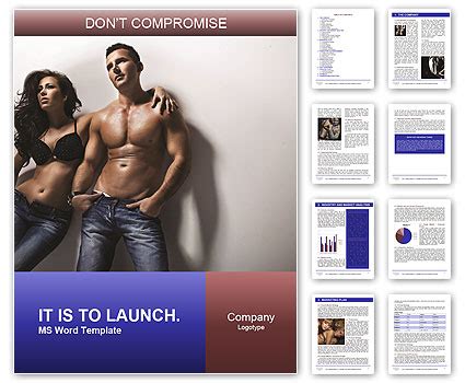 Sensual Fashion Photography Featuring An Alluring Couple Word Template Design ID