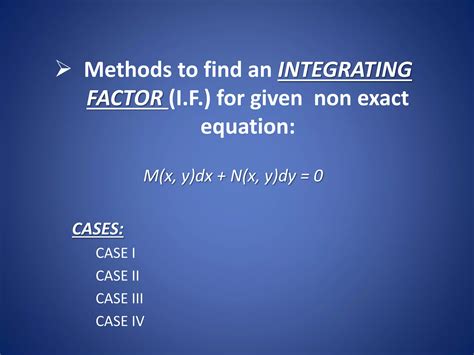 Exact And Non Differential Equation Pptx