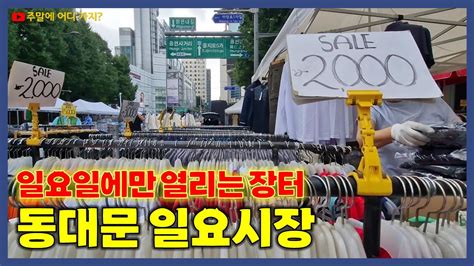 동대문 일요시장 일요일에만 열리는 장터 저렴하게 판매하는 상품들이 한가득 주말 나들이 쇼핑 장소 추천 Youtube