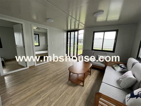 บ้านคอนเทนเนอร์ราคาประหยัดขนาด 20 ฟุต พร้อม 2 ห้องนอน 1 ห้องน้ำ ซัพพลายเออร์ผู้ผลิตโรงงาน