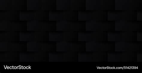 Abstract Geometric Black Cubes Wall Pattern Vector Image