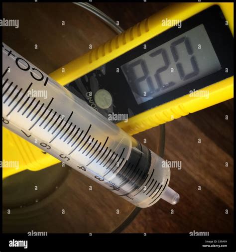 Measuring Acidity With A PH Meter Catalonia Spain Stock Photo Alamy