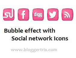 CSS3 Social Network Buttons With Pink Girly Style Blogger Tips