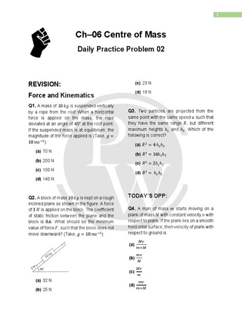 centre of mass dpp 02 pdf force mass