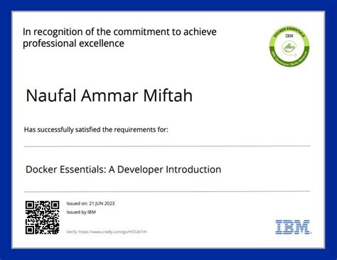 Naufal Ammar Miftah On Linkedin Im Happy To Share That Ive Obtained A New Certification Docker…