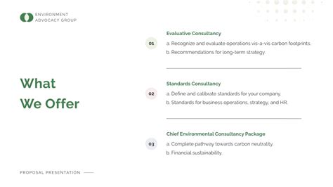 Environment Proposal Presentation Template Visme