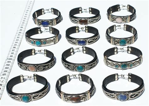 Bracelets En Cuir Métal Bracelets Manchette Artisanaux Péruviens En Gros Bijoux Et Artisanat
