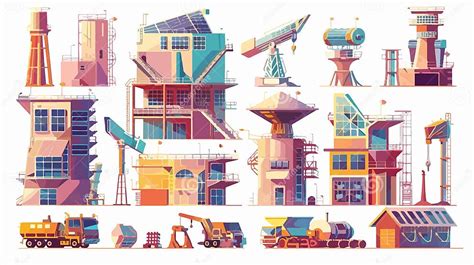 Cutting Edge Construction Technology Innovation For Abstract Concepts Stock Vector