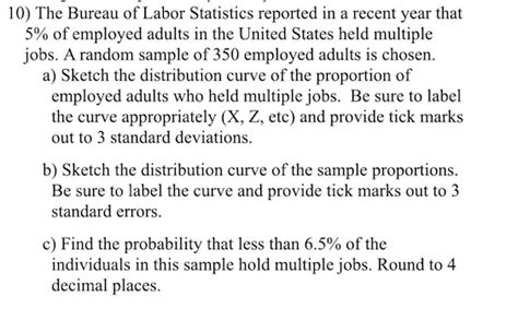 Solved 0 The Bureau Of Labor Statistics Reported In A