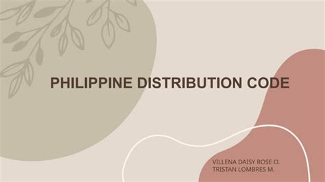 Philippine Distribution Code 1pptxhsgsgsgsgsgzgsgsgsg Pptx
