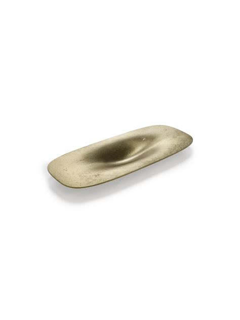 Fluid Small Tray Textured Brass