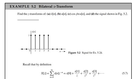 Solved Find The Z Transform Of The Signal Illustrated In Chegg
