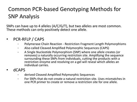 Ppt Pcr Based Genotyping Methods Powerpoint Presentation Free