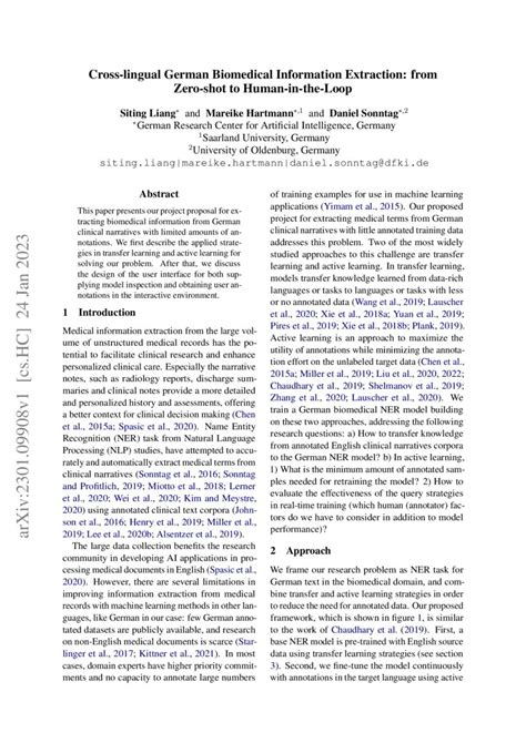 Cross Lingual German Biomedical Information Extraction From Zero Shot To Human In The Loop Deepai