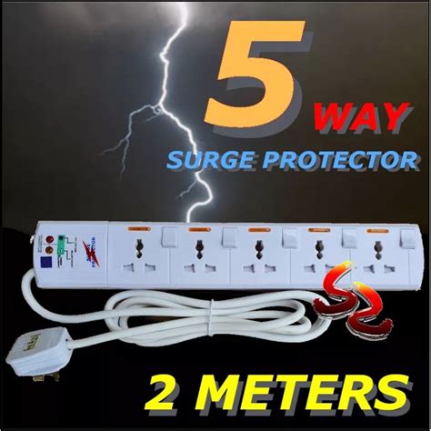 Multi Universal Trailing Switch Socket Extension Lightning Surge
