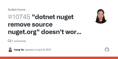 Dotnet Nuget Remove Source Doesnt Work The First Time · Issue 10745 · Nugethome