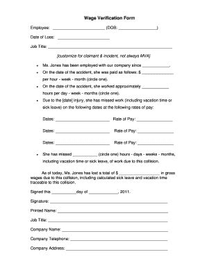 Sample Wage Verification Form The Paralegal Mentor Fill And Sign Printable Template Online
