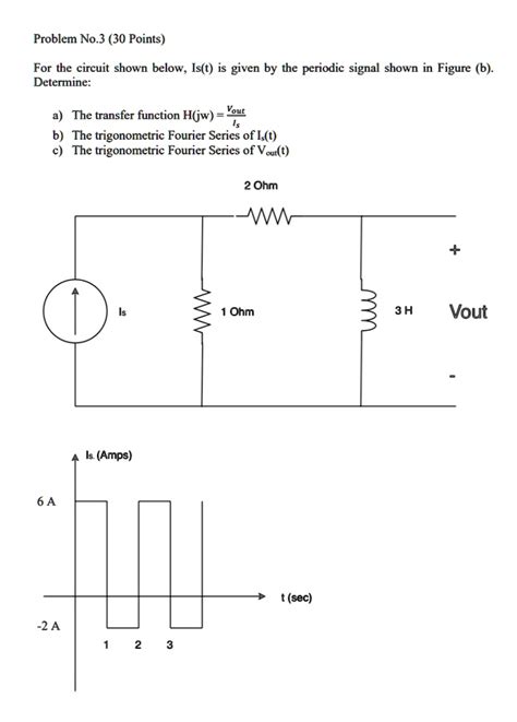 Problem No 3 30 Points For The Circuit Shown Below Is T Is Given By The Periodic Signal