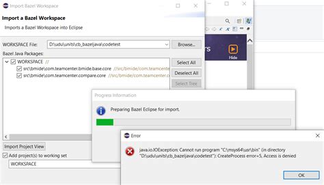 Exception Cannot Run Cmsys64usrbin Create Process Error 5