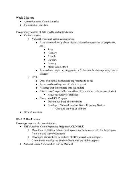 Cjs 101 Chapter 2 Notes Cynthia Rickards Week 2 Lecture Annual