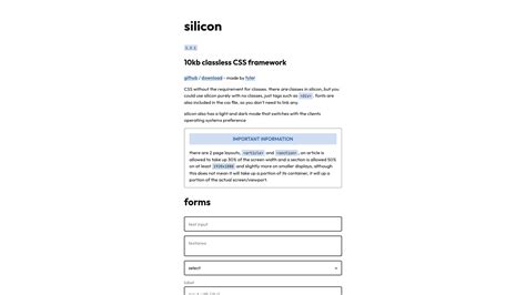 Made My Own Classless Css Framework With A Dynamic Light And Dark Theme