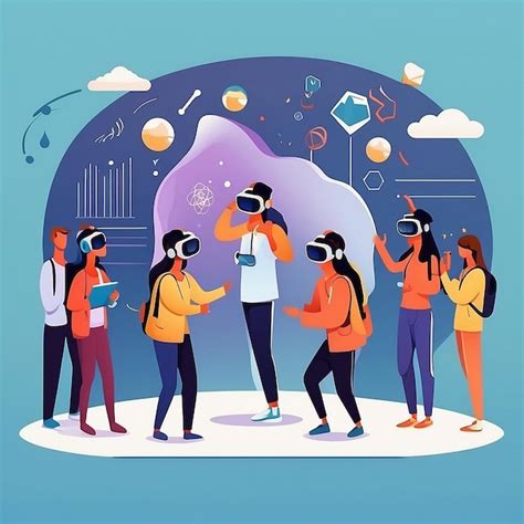 Projetar Um Gráfico Vetorial De Alunos Usando Tecnologia Vr Para Explorar Conceitos Científicos