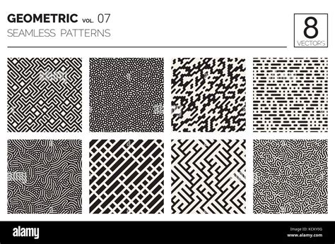 Minimal Geometric Seamless Patterns Set Stock Vector Image And Art Alamy