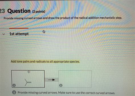 Solved Question Points Provide Missing Curved Arrows Chegg