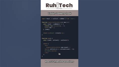React Js Usememo Reactjsinterviewquestions Reactjstutorial Reactjs