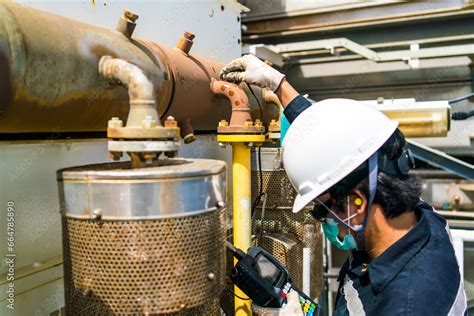 Non Destructive Testing Technicians Are Checking The Thickness Of Elbow