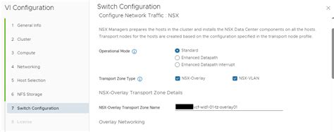 vcf vi workload domain with nfs and a static ip pool for host tep