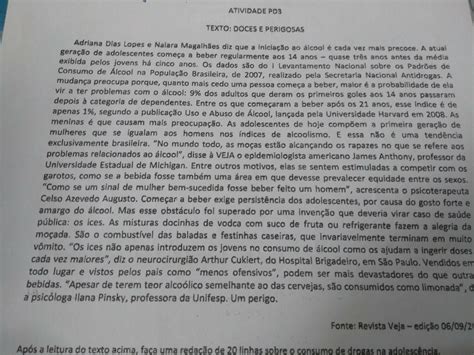 Drogas Na Adolescencia Redação Educa