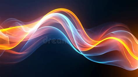 Colorful Abstract Light Waves Against A Dark Background Dynamic And Vibrant Motion Design Stock