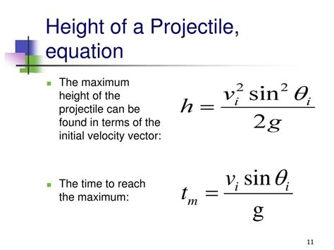 Projectile Motion Max Height