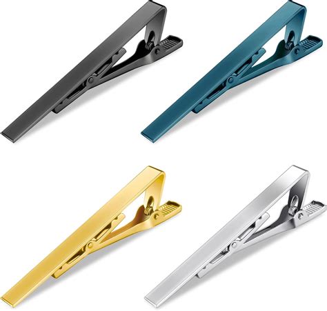 Tie Clip For Men Silver And Gold Bar Tie Pin Skinny Tie Bar Collar