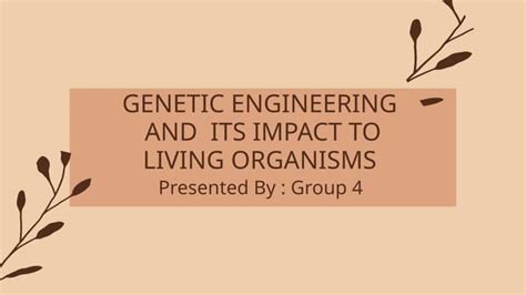 Basic Principles Of Genetic Engineering Pptx