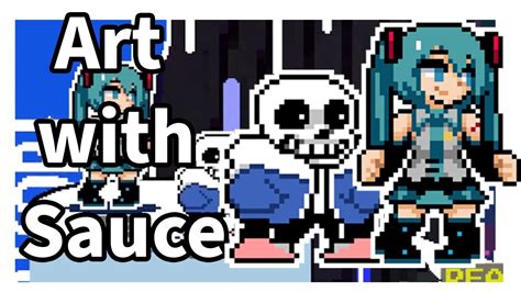 Art With Sauce Hatsune Miku And Sans Youtube