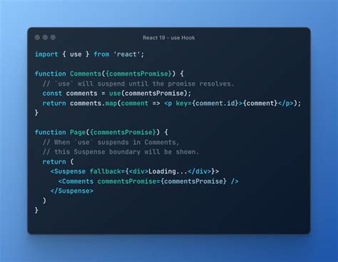 Ahmad Elfawair On Linkedin React 19 Introduce A New Hook Called ‘use Which Let You Read A
