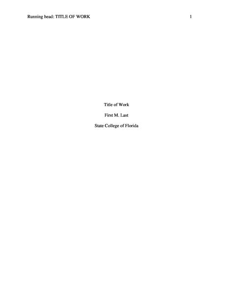 Apa Format Sample Essay