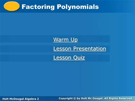 PPT Factoring Polynomials PowerPoint Presentation Free Download ID 9440626
