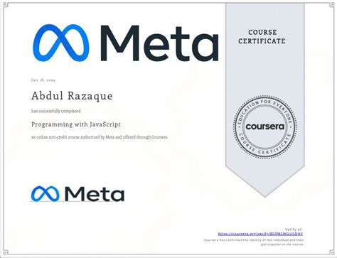Abdul Razaque On Linkedin Javascript Programmingcertification